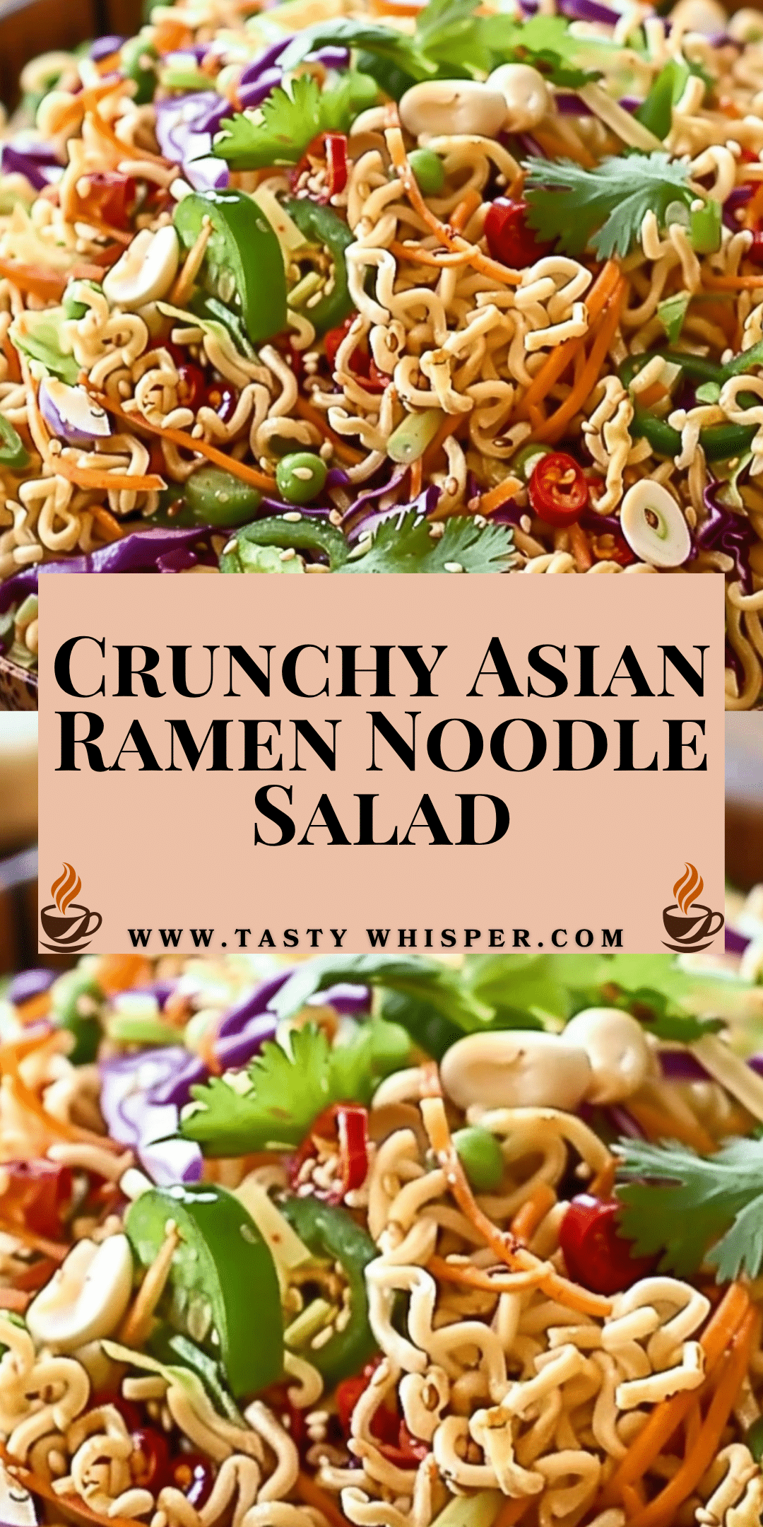 Crunchy Asian Ramen Noodle Salad | Tasty Whisper