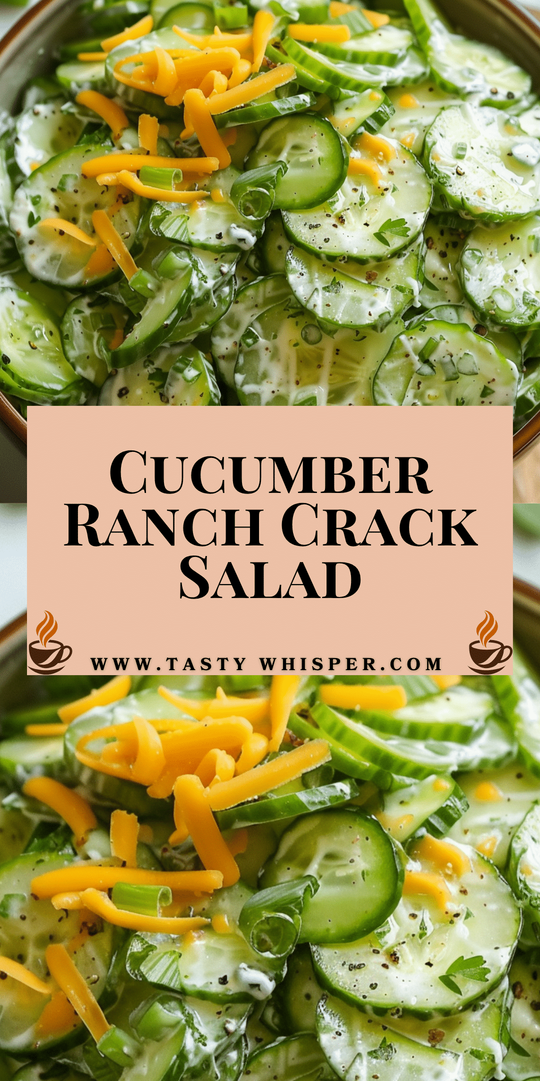 Cucumber Ranch Crack Salad | Tasty Whisper