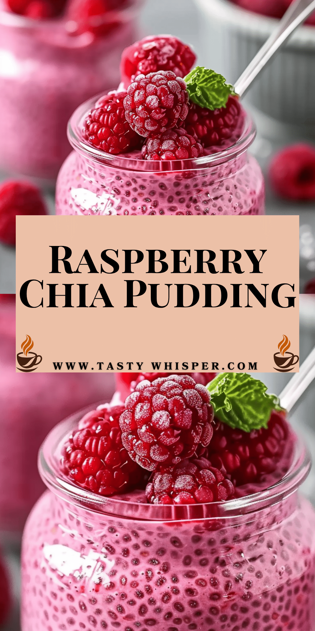 Raspberry Chia Pudding Sweetened with Maple Syrup | Tasty Whisper
