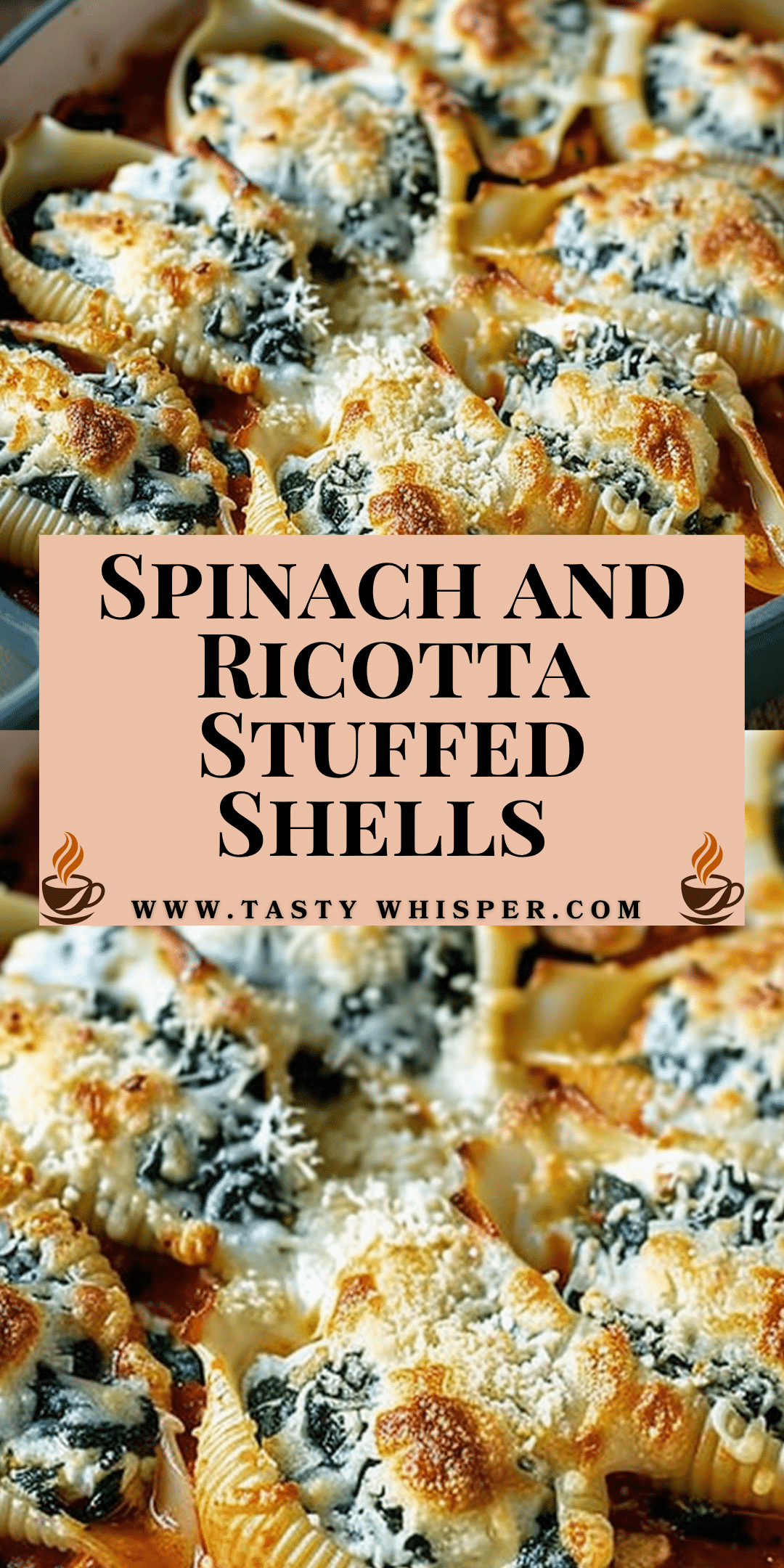 Spinach and Ricotta Stuffed Shells | Tasty Whisper