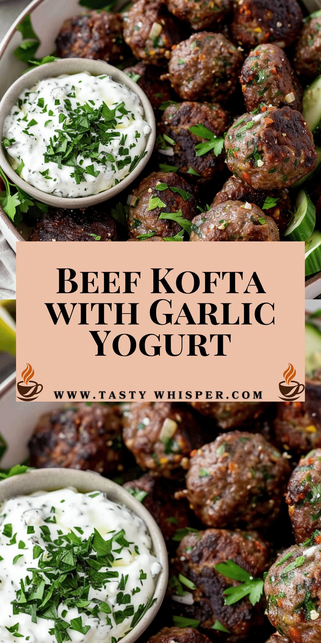 Beef Kofta with Greek Yogurt Sauce | Tasty Whisper