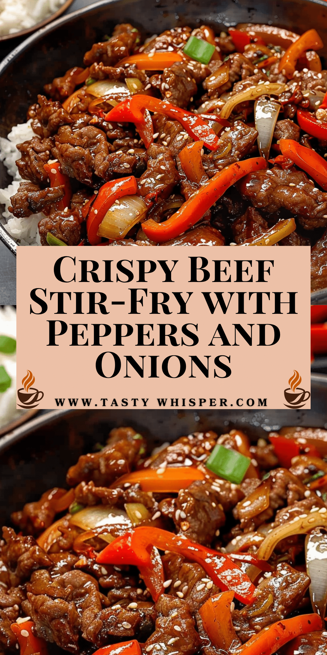 Crispy Beef Stir-Fry with Peppers and Onions | Tasty Whisper