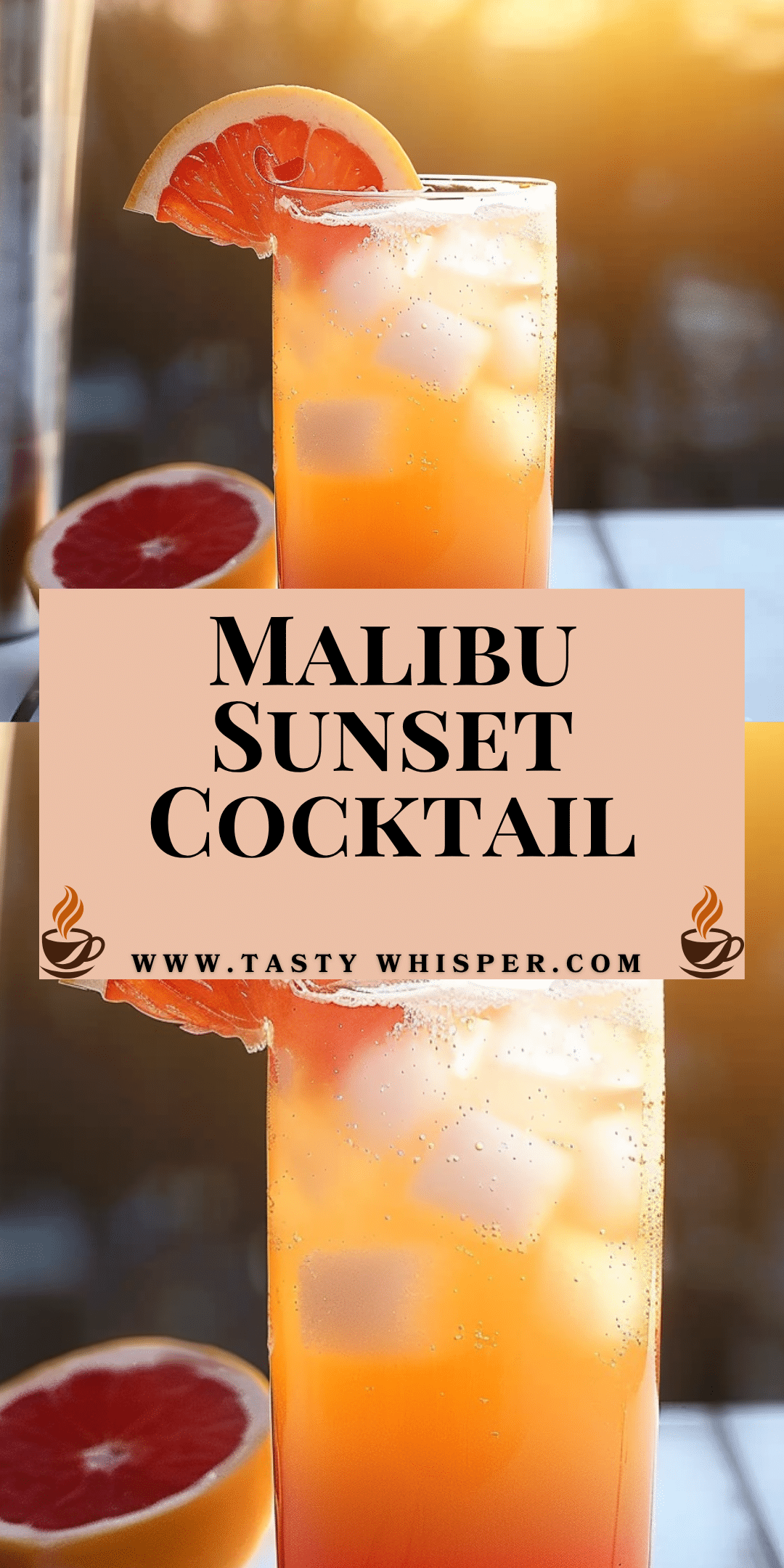 Malibu Sunset Cocktail | Tasty Whisper