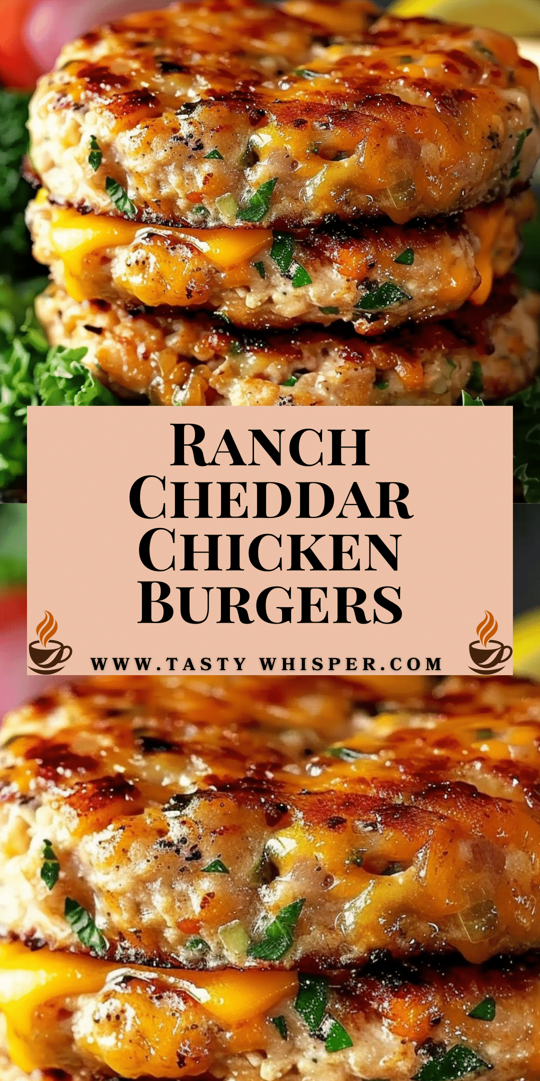 Ranch Cheddar Chicken Burgers | Tasty Whisper